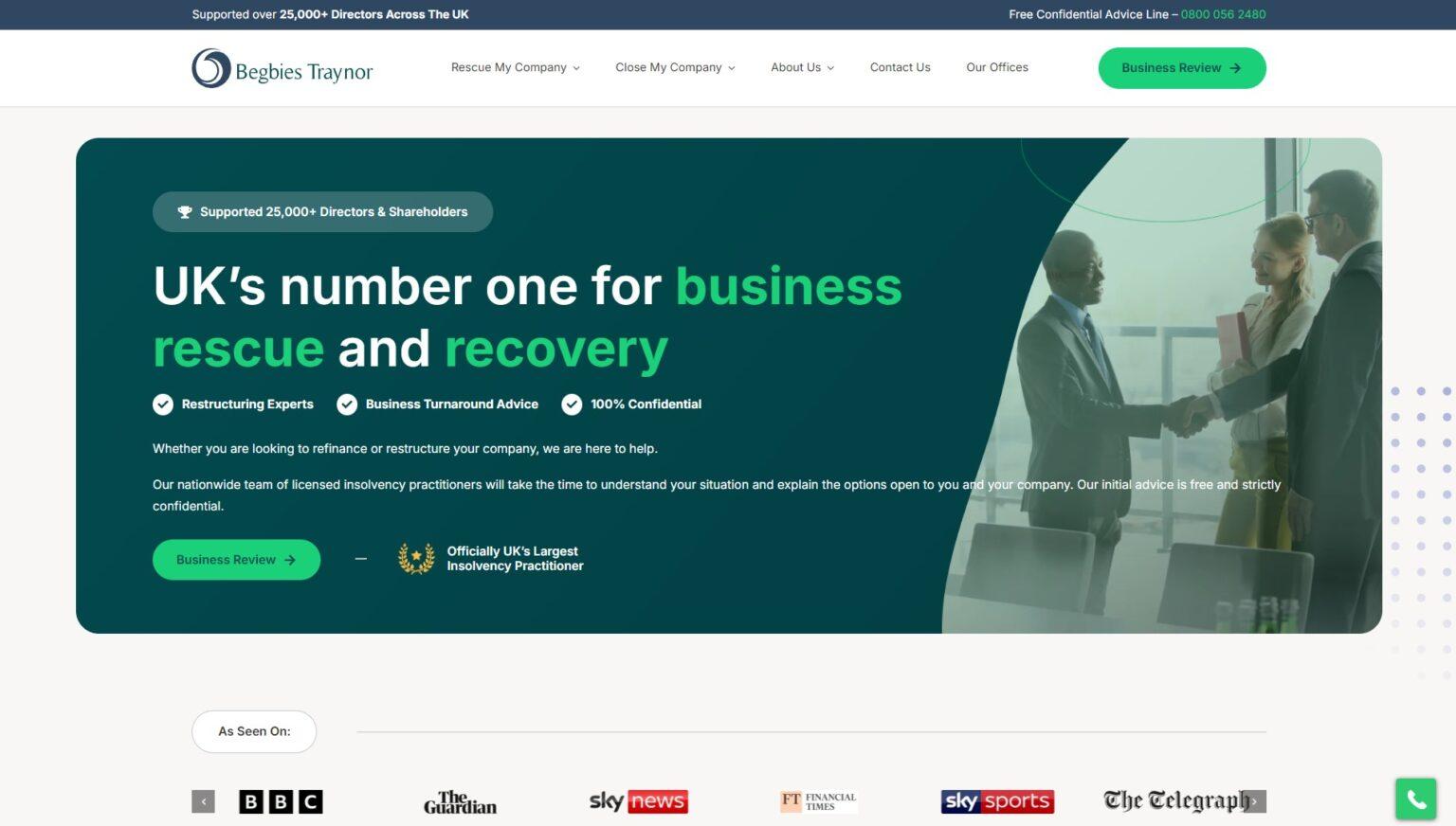 Begbies Traynor | Case studies | TeeGee Digital